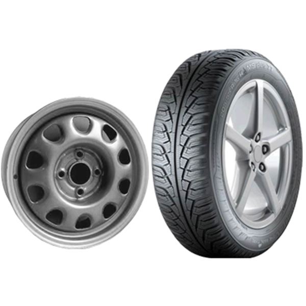 Pack Jante tôle + Pneu hiver Uniroyal MS Plus 77 185/65R15 88T - Feu Vert