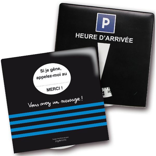 Disque de stationnement européen décoré Mer Zigoniric - Feu Vert